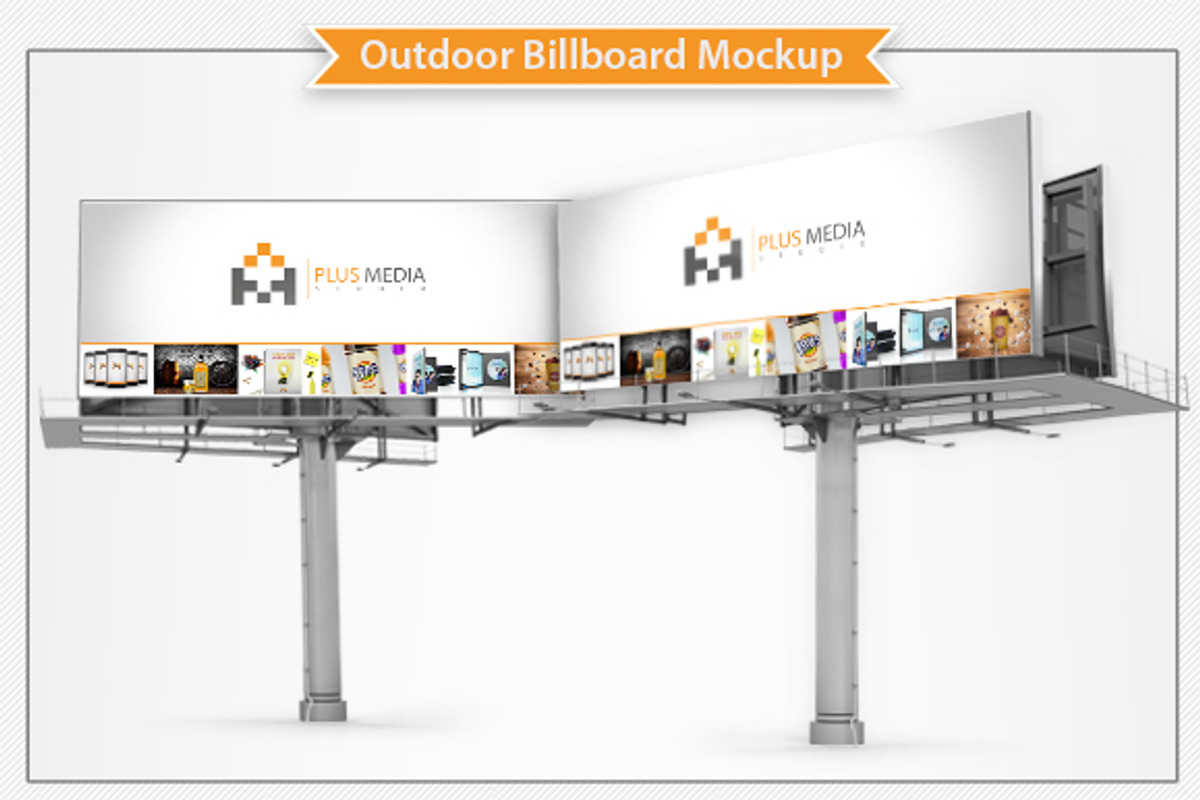 Outdoor Billboard Mockup, an Advertising Mockup by Plus Media