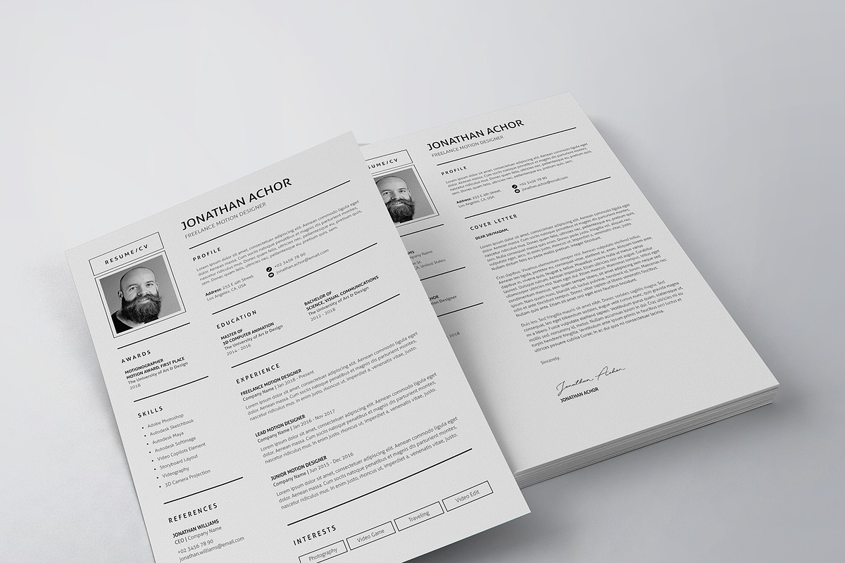 Clean Resume/CV Template, a Resume Template by theresumepark