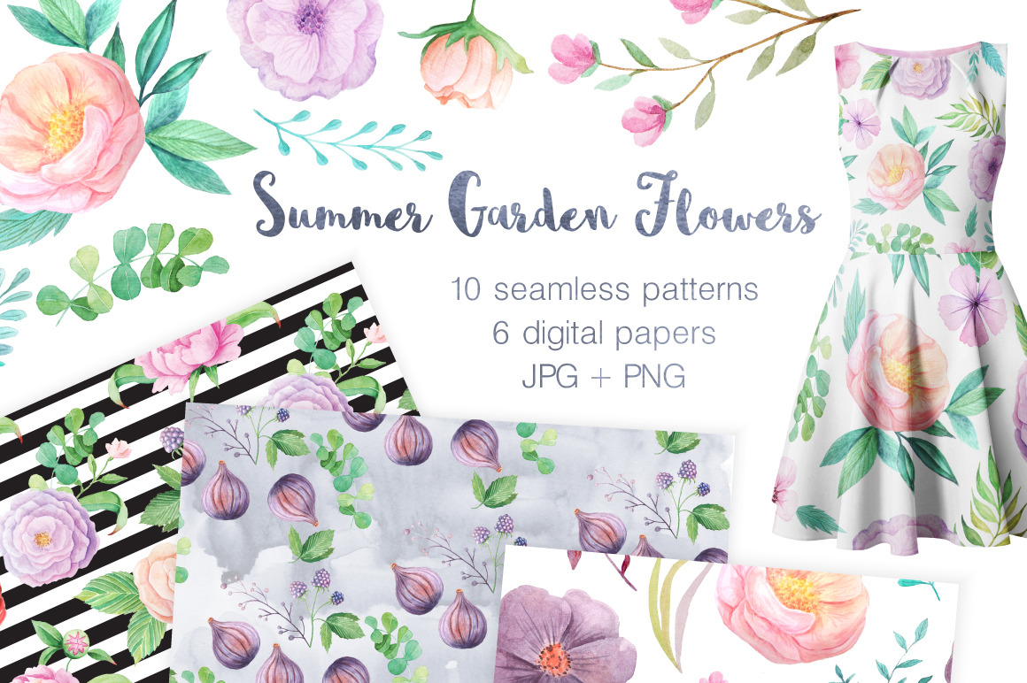 Summer Floral Seamless Patterns, a Pattern Graphic by LarysaZabrotskaya