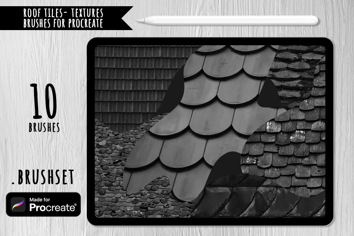 Roof Tiles- Textures Brushes, a Brush Add-On by Julia_Raketic