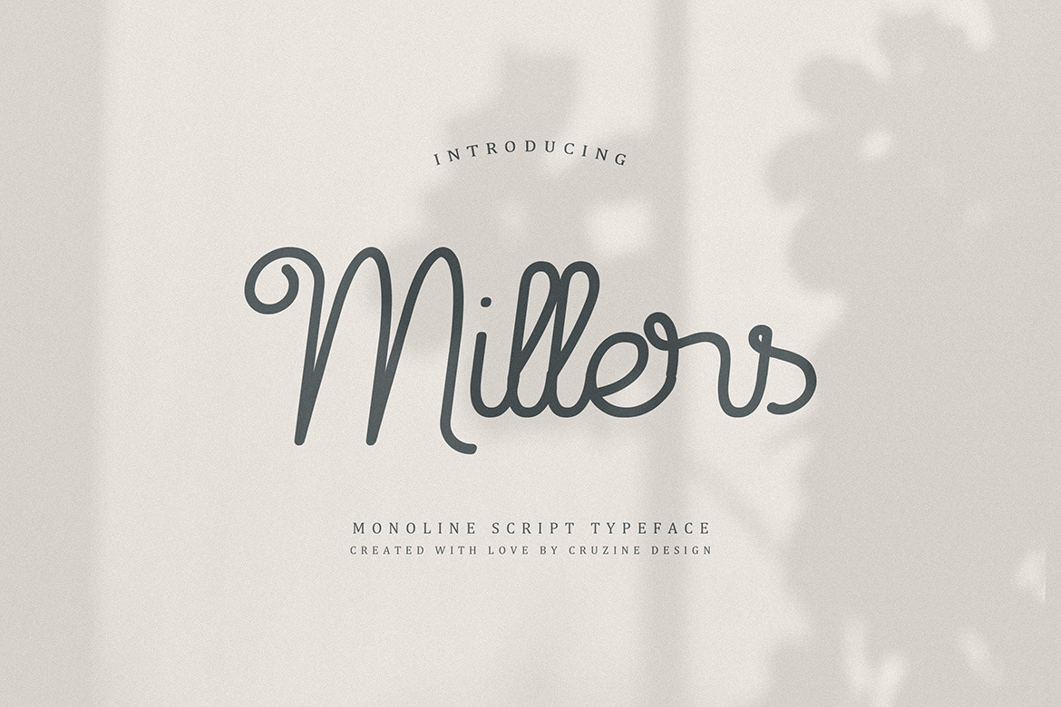 Millers Retro Monoline Script, a Script Font by JumboDesign | Creative ...