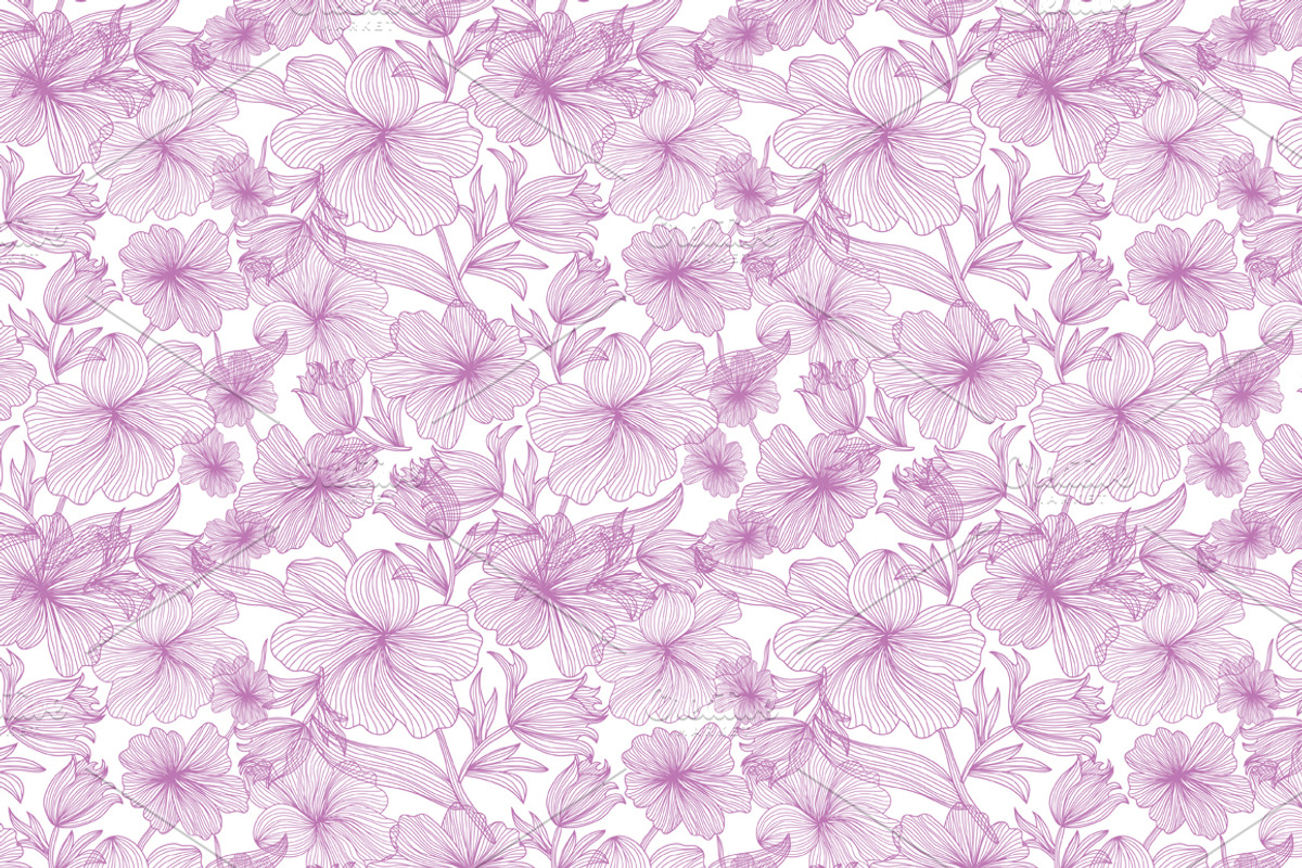 Violet Floral Cards, a Card Template by Sunset&Sea Design | Creative Market