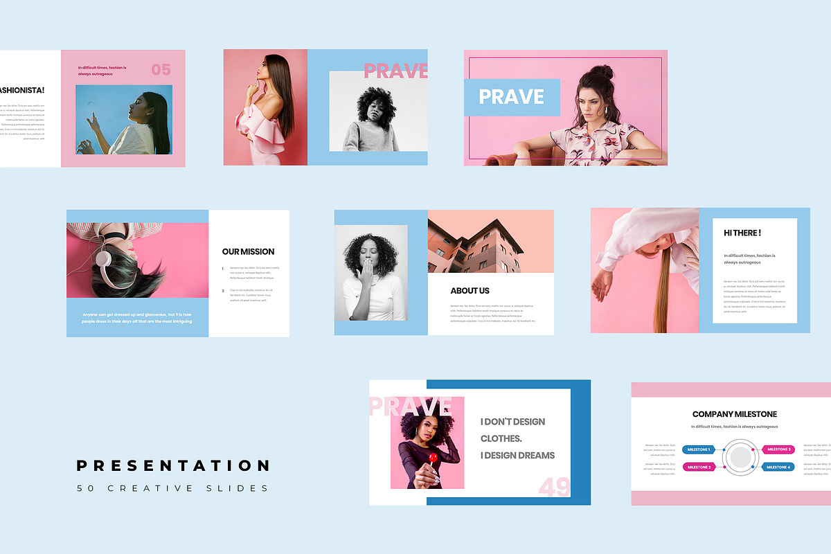 Prave - Fashion Google Slide, a Presentation Template by TMint Creative