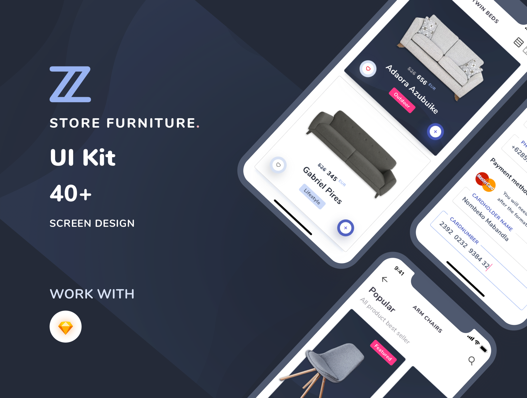 Zone Furniture UI Kits, an UI Kit Template by Mozza Shop UI