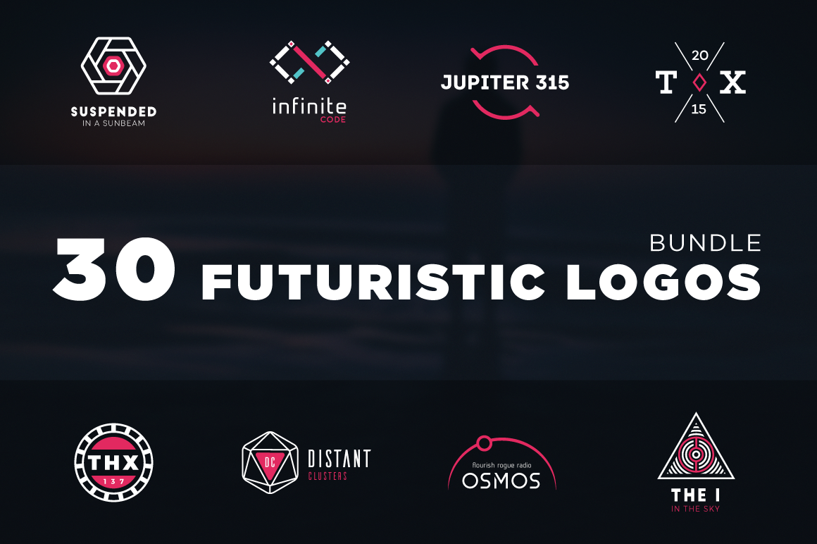 Futuristic logo bundle, a Branding & Logo Template by fortyfive
