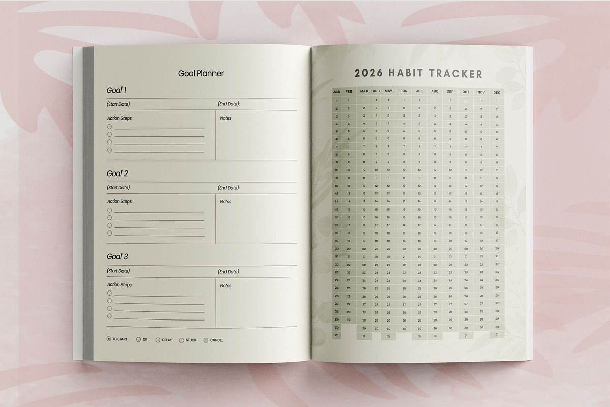 2026-2030 Monthly Planner Five Years, a Design Template by Book2bees