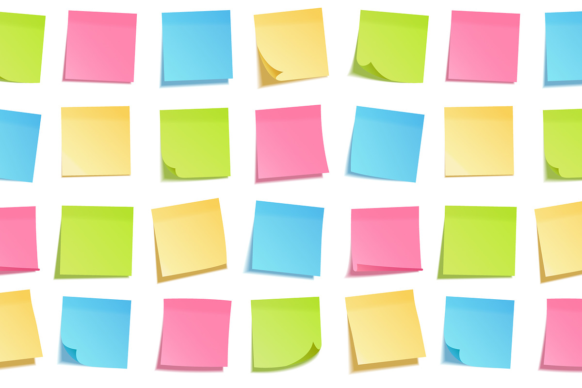 Vector Sticky Notes, an Object Graphic by Loudoun Design Co.