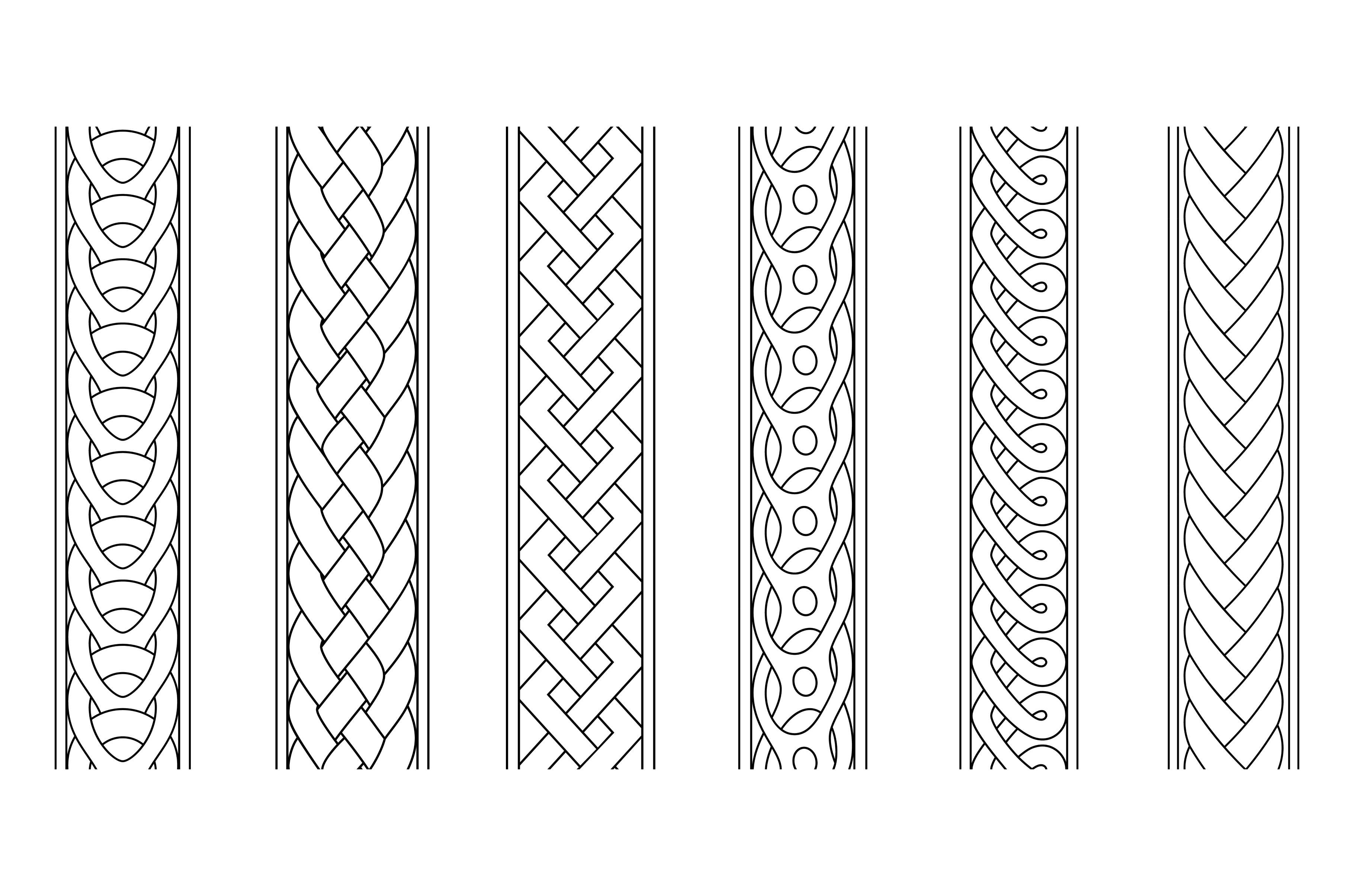 Braid borders. Abstract braids, a Decorative Illustration by Stock ...