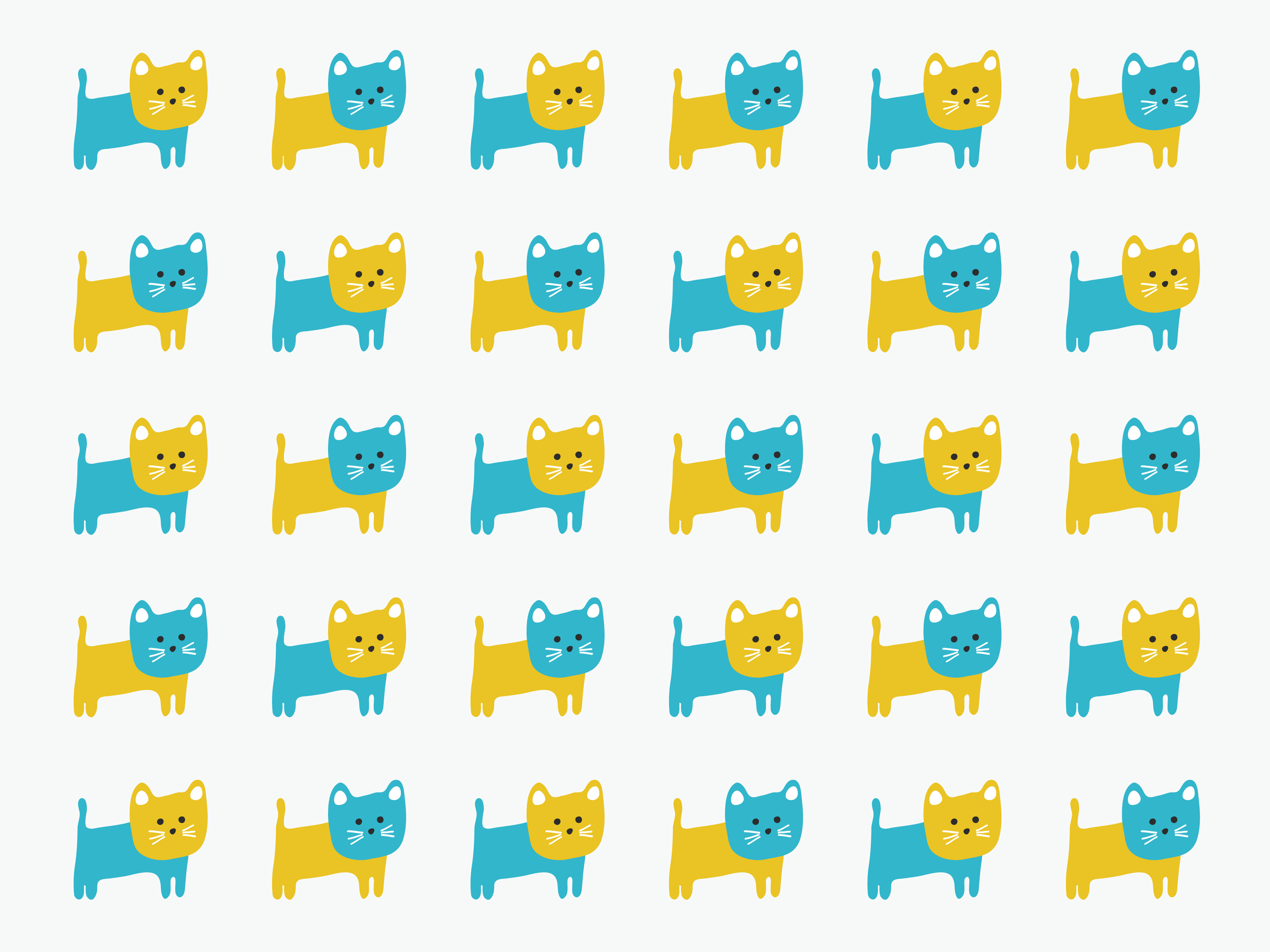 Cat pattern, a Pattern Graphic by Irene Loal