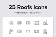 Roofing Line Icons, an Outline Icon by Nadiinko