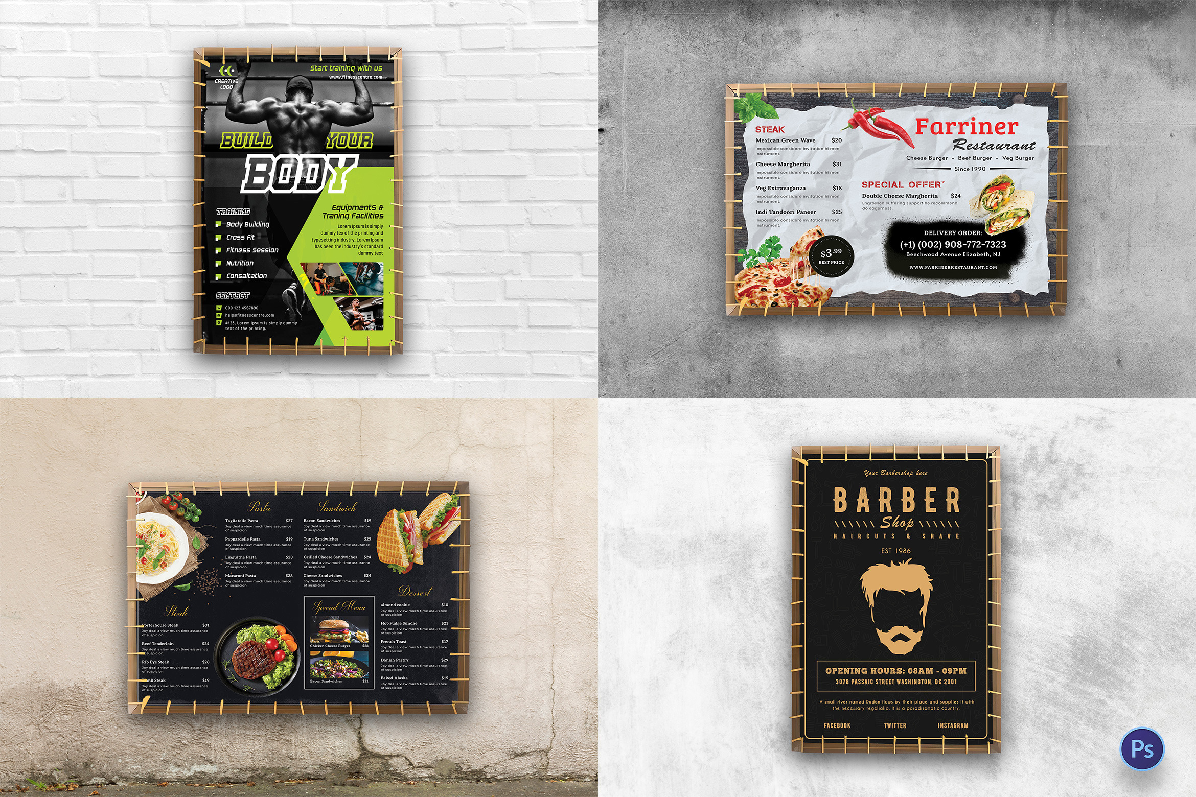 Advertisement Poster Board Mockup, an Advertising Mockup by 3djagan ...