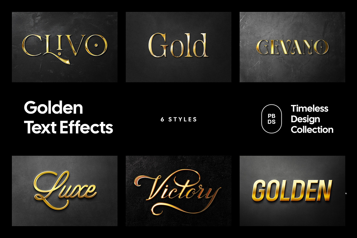 Gold Text Effects, a Layer Style Add-On by Design Squad
