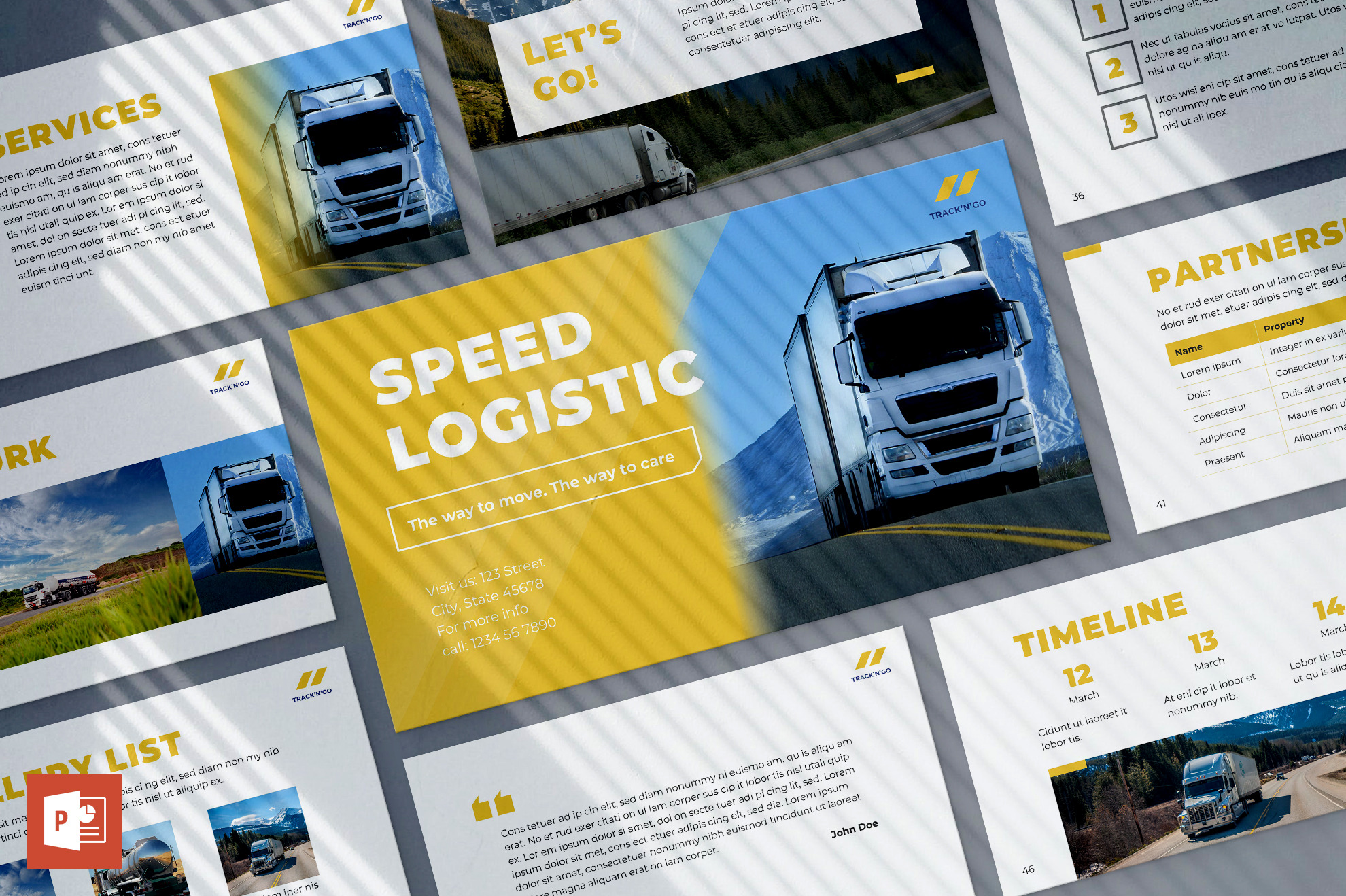 Presentation Logistics, a Presentation Template by TemplatesNow!