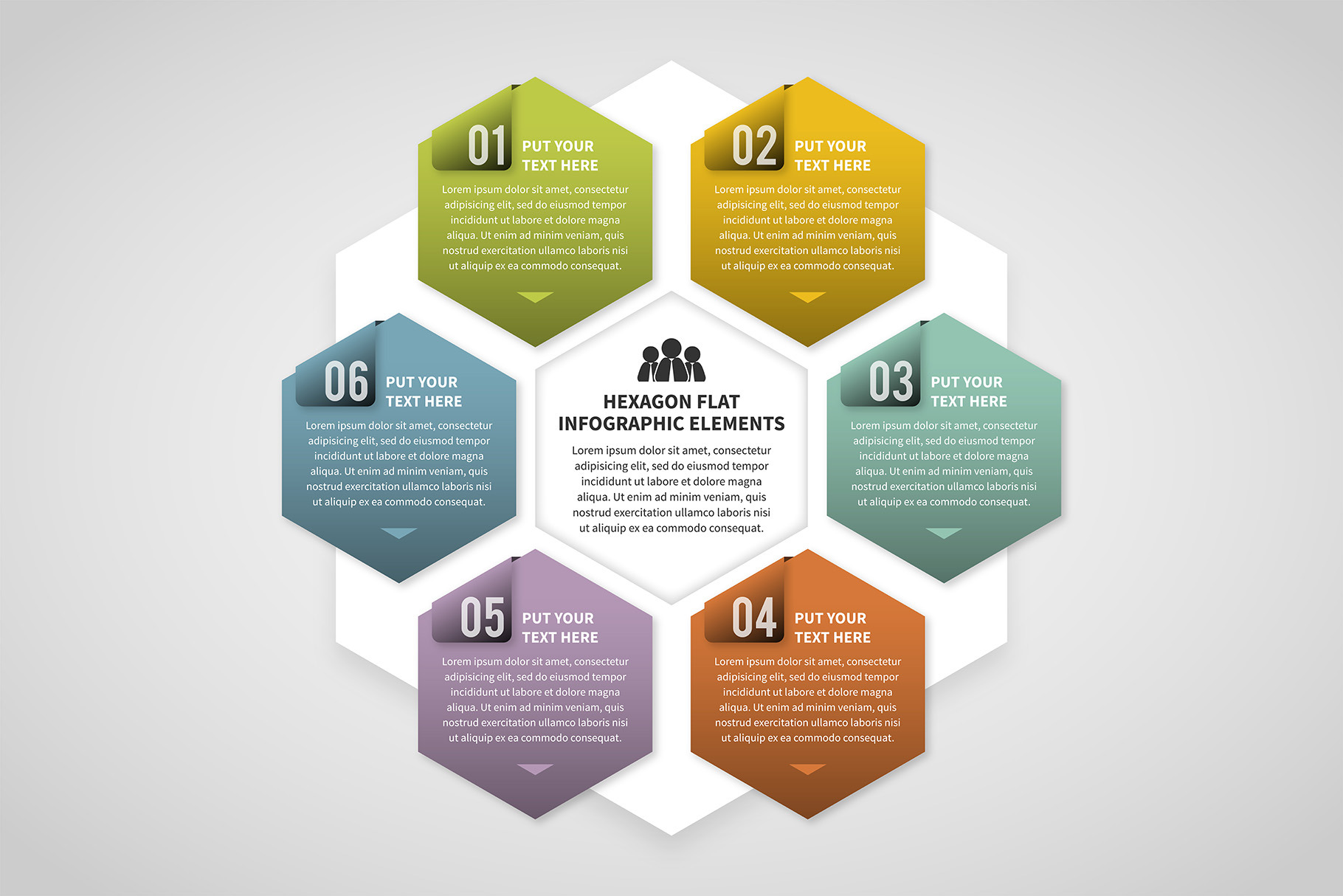 Hexagon Infographic, a Templates & Theme by h.utomo | Creative Market