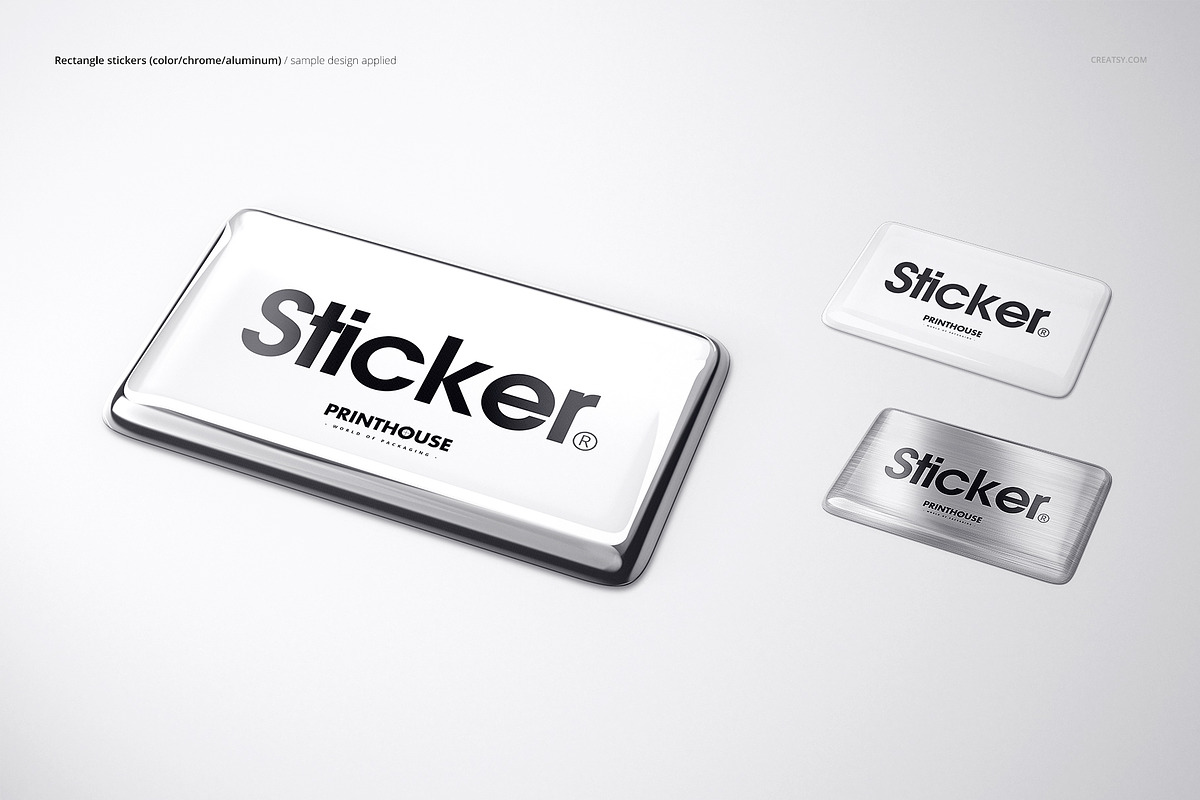 3D Epoxy Dome Stickers Mockup Set, a Household Mockup by creatsy5