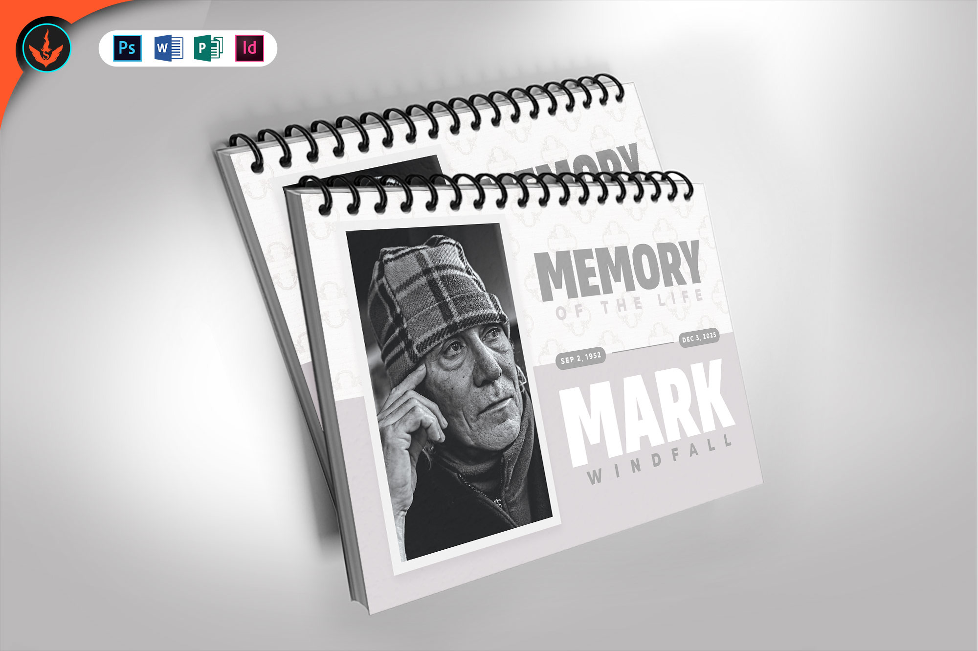 Simple Funeral Registration Book, a Brochure Template by SeraphimChris