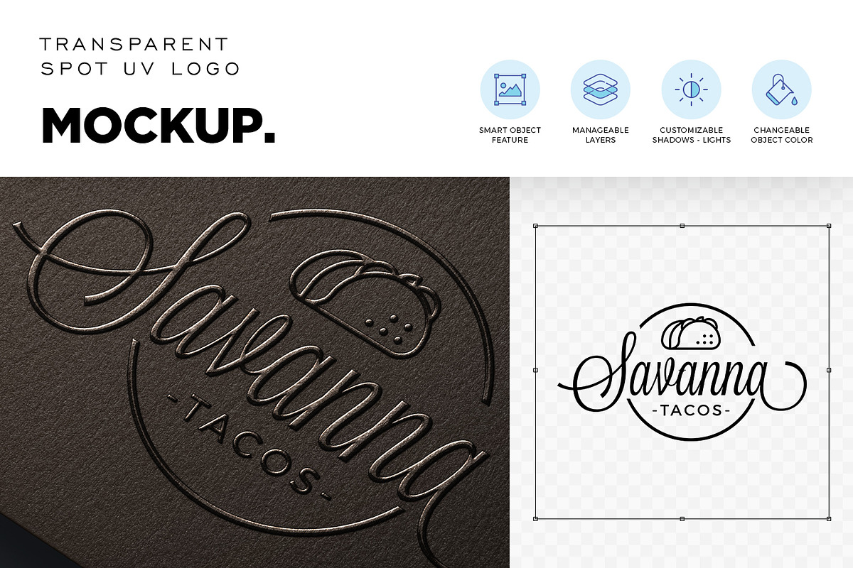 Spot UV Printing Logo Mockup, a Product Mockup by DesignNeutrons