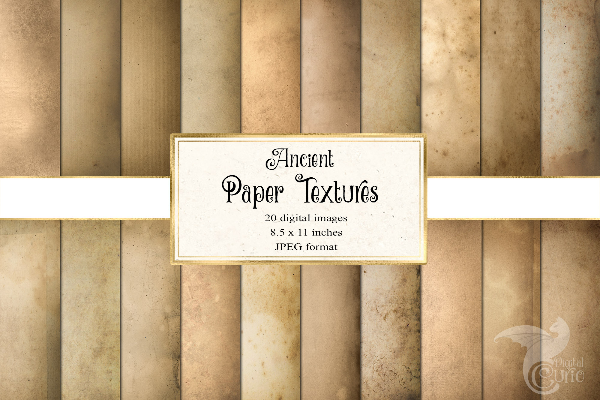 Ancient Paper Textures, a Texture Graphic by Digital Curio