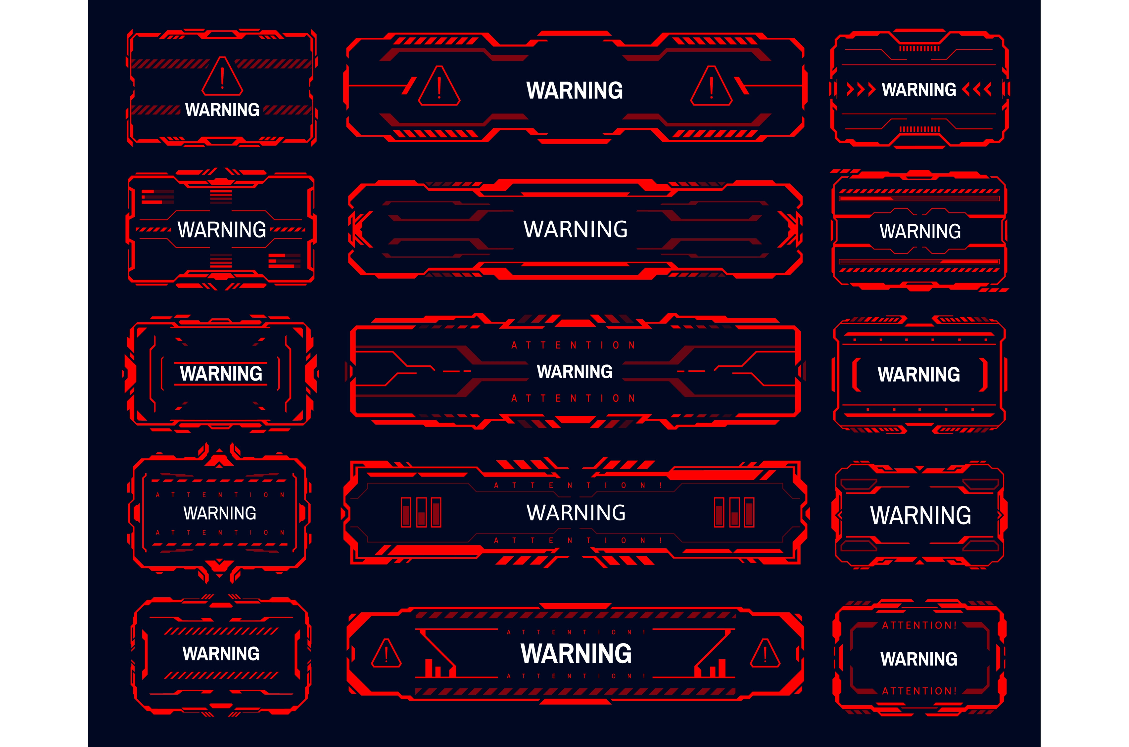 Danger warning attention alert frame, a Technology Illustration by ...