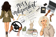 Miss Independent Graphic Design Kit | Texture Illustrations ~ Creative ...