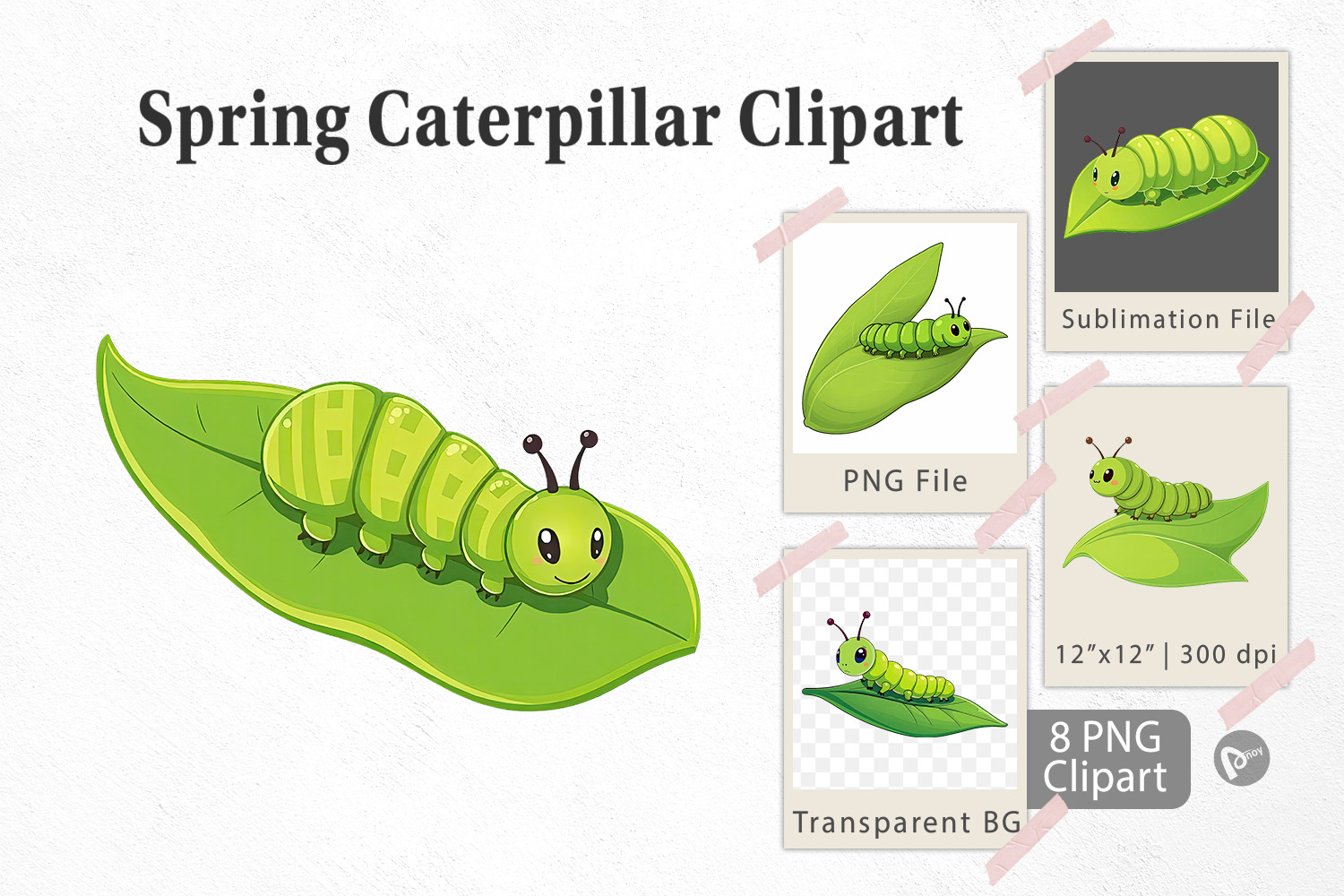 Spring Caterpillar Clipart