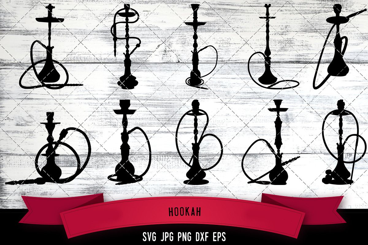 Hookah Silhouette Vector, a Decorative Illustration by The Silhouette ...