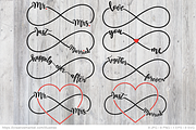 Wedding infinity sign, vector set, a Graphic by Illustree
