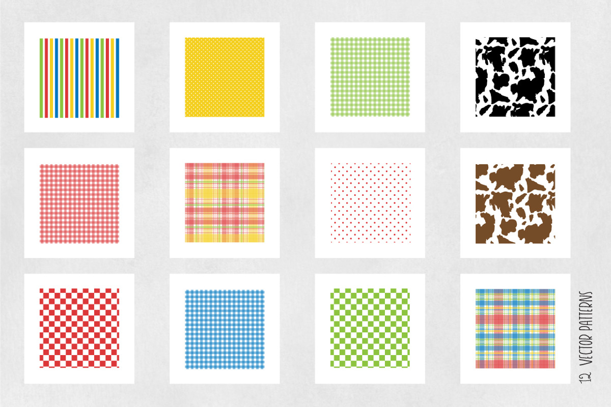 FARM FRIENDS Pattern collection, a Pattern Graphic by PrettyPatterns