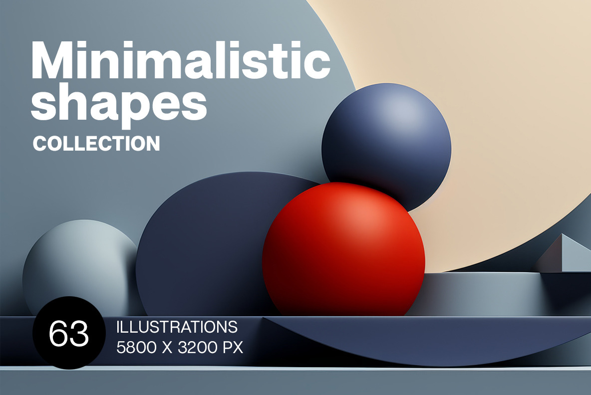 Minimalistic shapes, a Decorative Illustration by Handmadefont