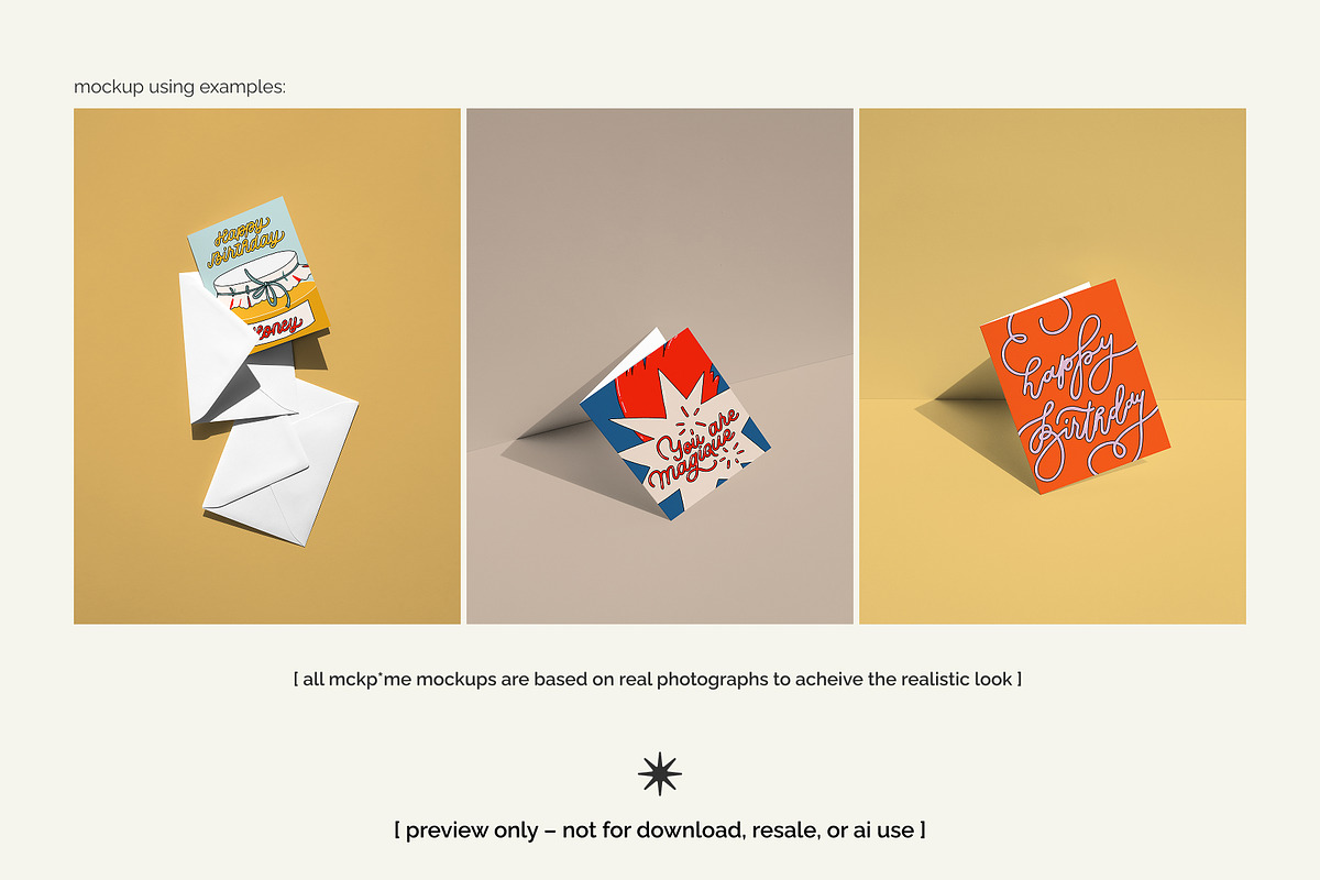 US A2 multiple postcard mockup set, a Merchandise Mockup by MCKP*ME