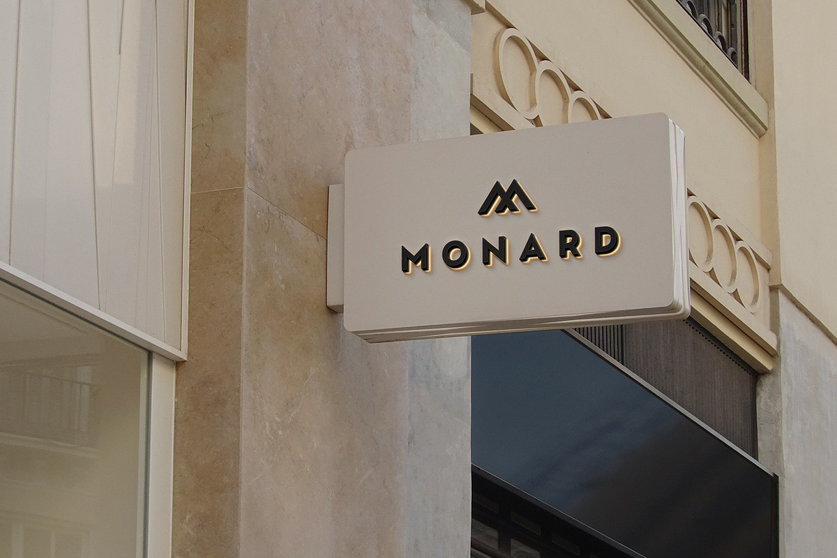 Logo Mockup Modern White Sign, a Product Mockup by Asylab | Creative Market