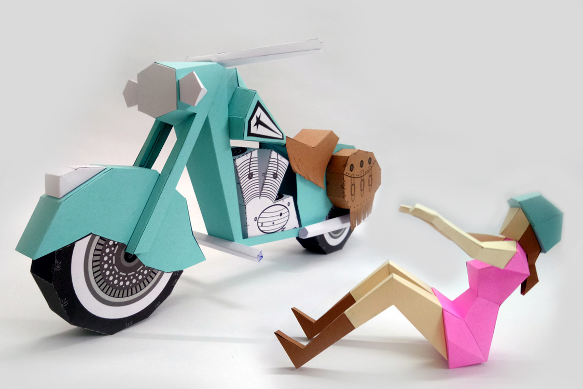 DIY Bike with Rider, a Templates & Theme by PAPER amaze