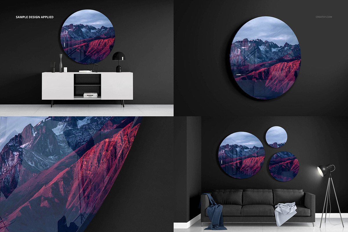 Acrylic Print Many Sizes Mockup Set, a Product Mockup by creatsy2