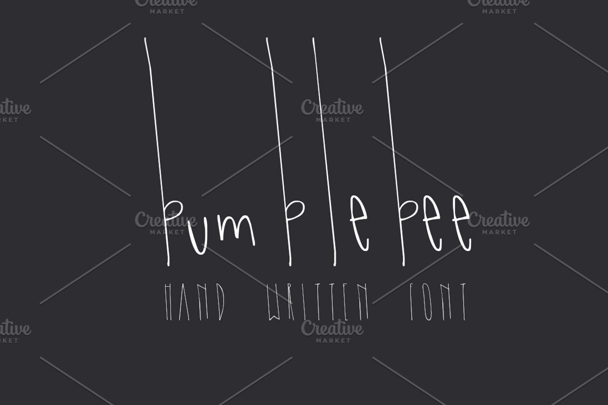 BUMBLEBEE Skinny Hand Written Font, a Handwritten Font by Rhonna Designs