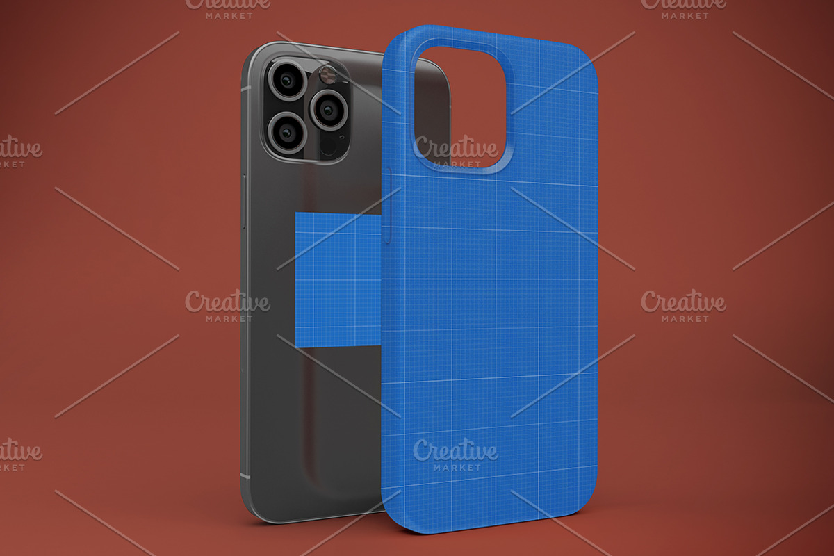iPhone 12 Case Mockup, an iPhone Mockup by Qaleb Studio
