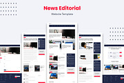 News Editorial Website Template, an UI Kit Template by Kreativ Space
