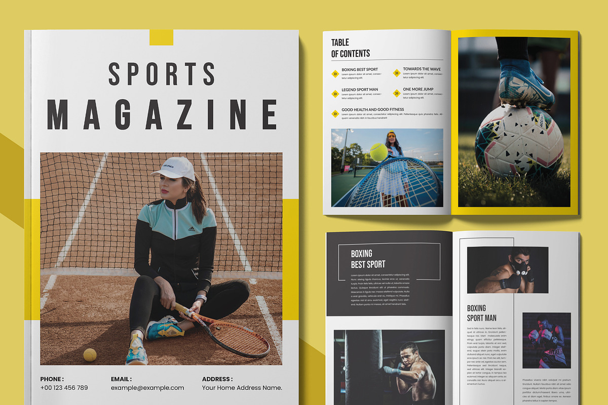 Sport Magazine Template Design