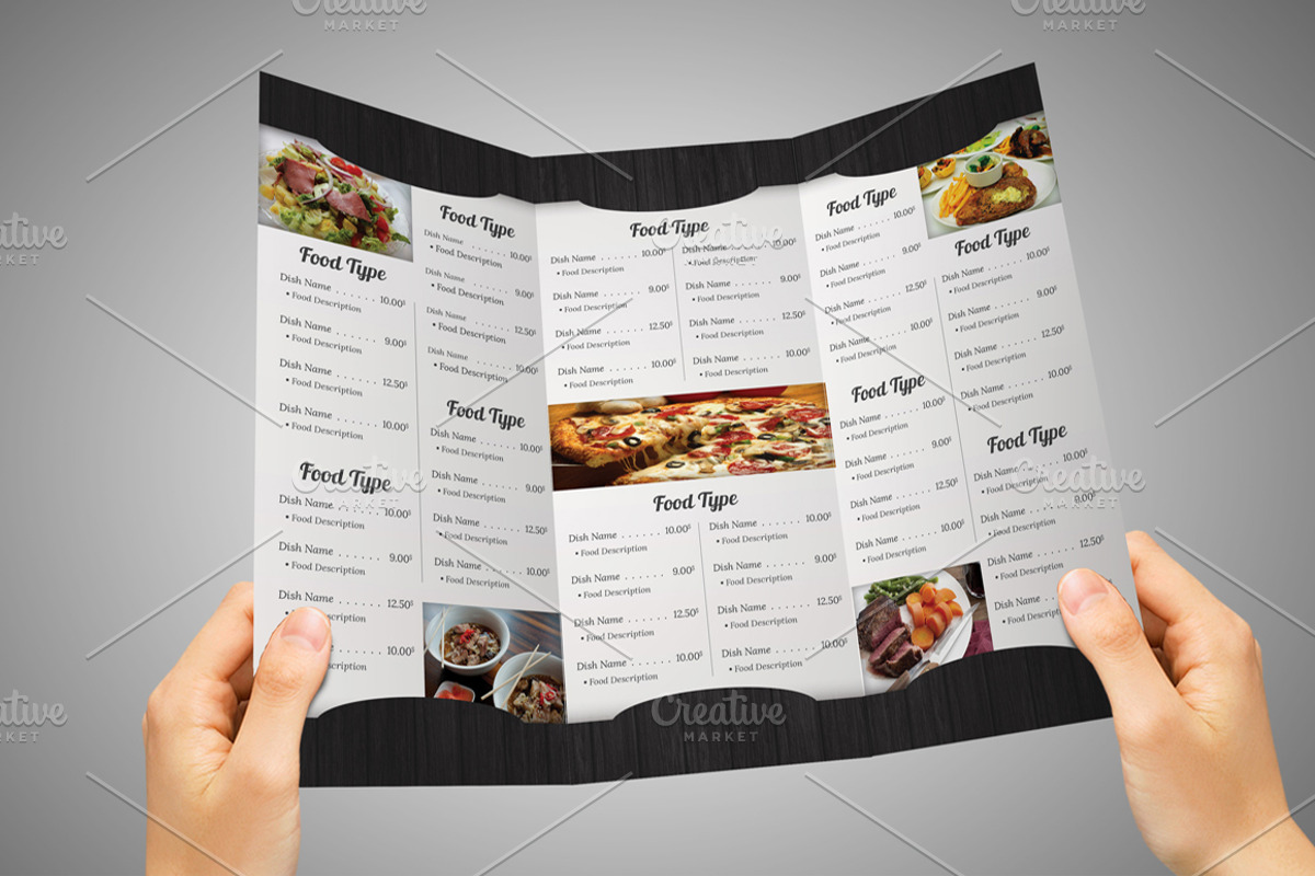 Tri-Fold Menu & Business Card, a Brochure Template by BettyDesign