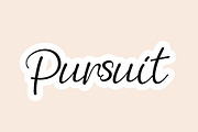 Introducing Pursuit - Handwritten Font