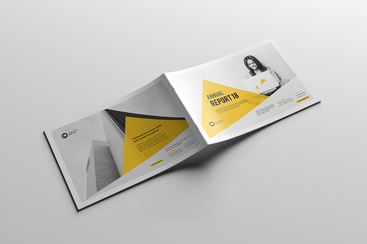 Annual Report Landscape Template, a Print Template by Pro-Gh | Creative ...