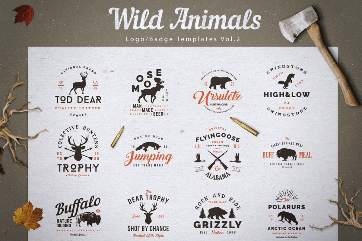 Wild Animals Logo/Badge Templates v2, a Branding & Logo Template by ...
