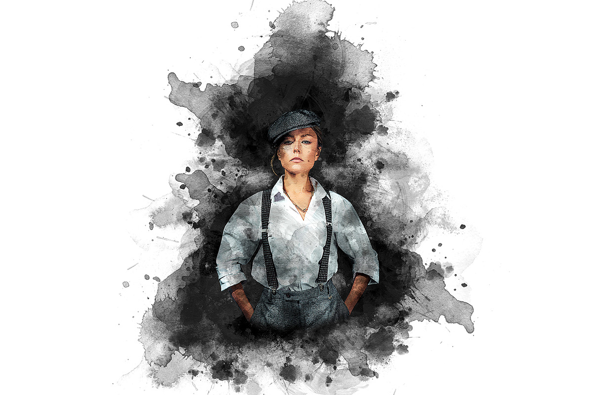 Ink Bleed Effect Photoshop Action, an Action Add-On by Studio Retouch