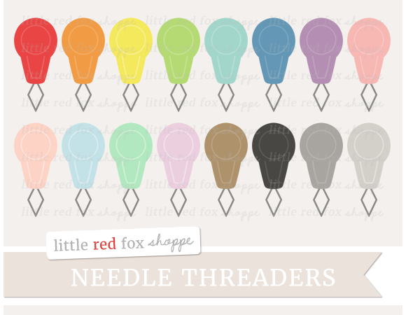 Needle Threader Clipart, an Illustration by Little Red Fox Shoppe