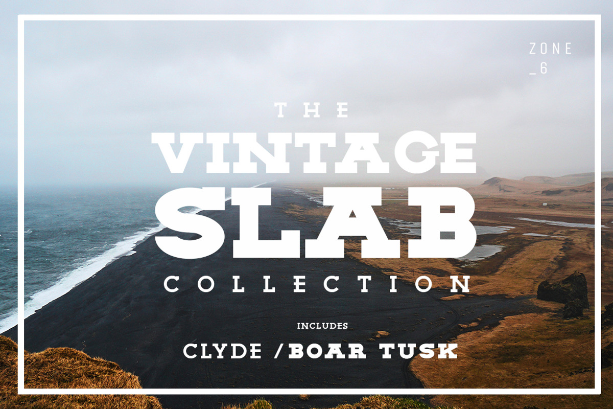 The Vintage Slab Font Collection, a Slab Serif Font by Zone 6