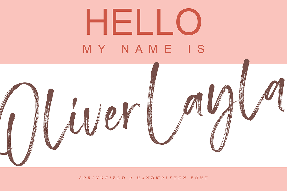 Springfield | Handwritten Font, a Script Font by Megi Satyo Widodo