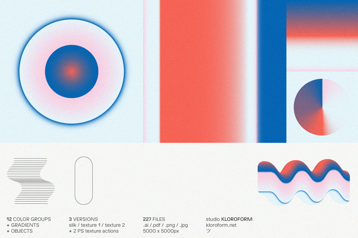 Gradient + Objects | Creative Market