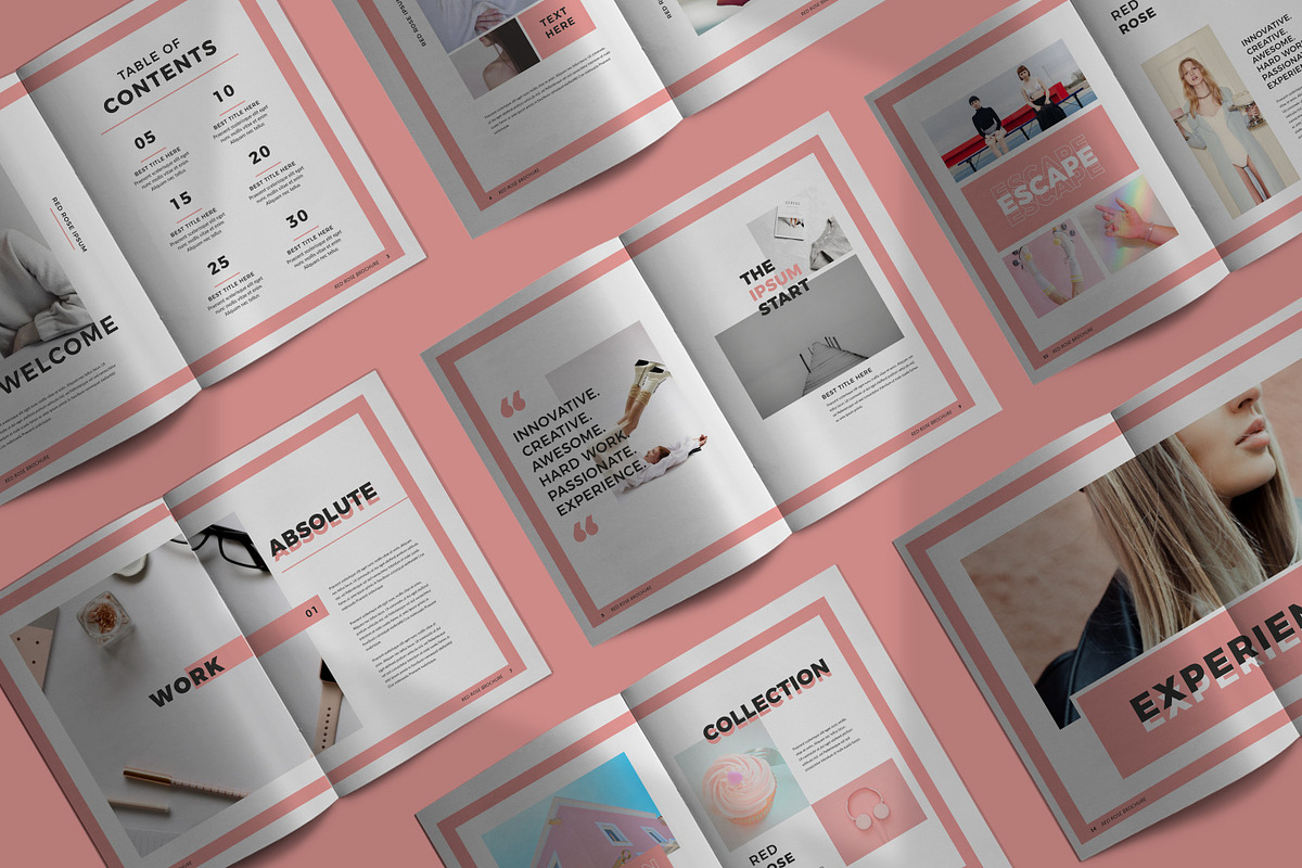 Redrose Pastel - Lookbook, a Brochure Template by Dirtytemp Studio