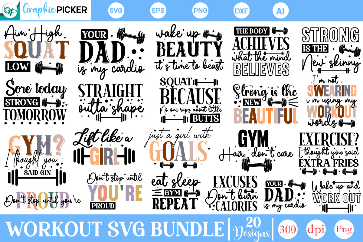 Workout SVG Bundle, Fitness SVG Bund, an Object Graphic by GraphicPicker