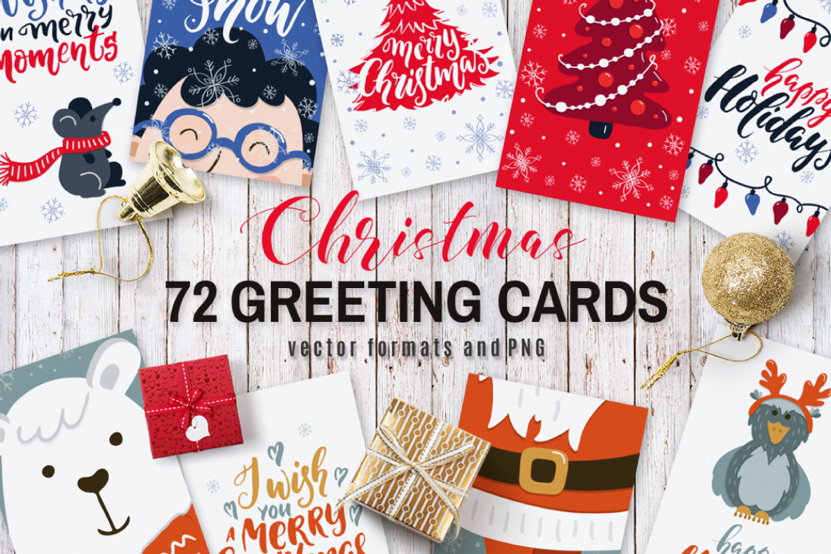 72 Christmas cards, a Decorative Illustration by DariSmartArt