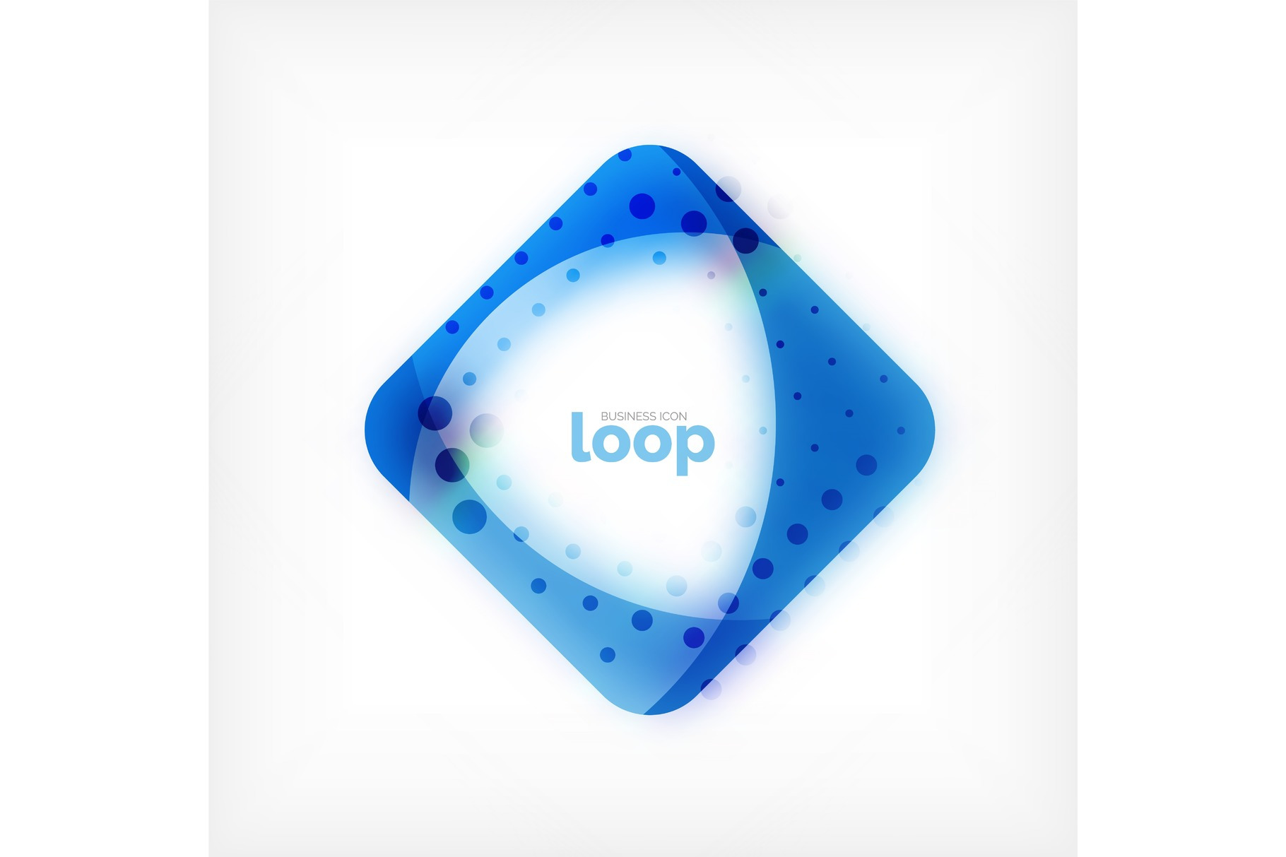 Vector square loop business symbol, geometric icon created of waves ...